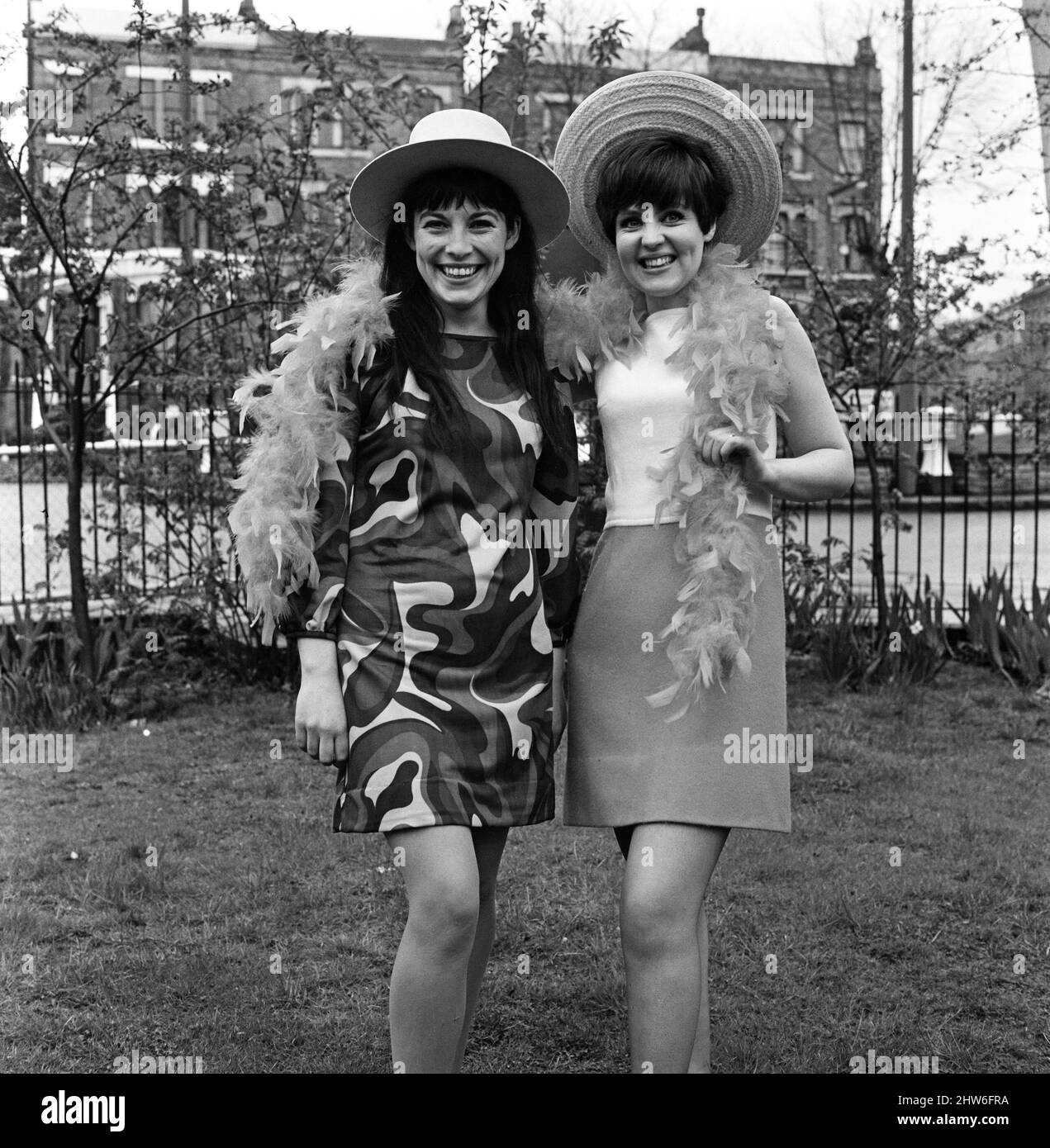 Actresses Gilly Fraser (left) and Pauline Collins during a break from ...