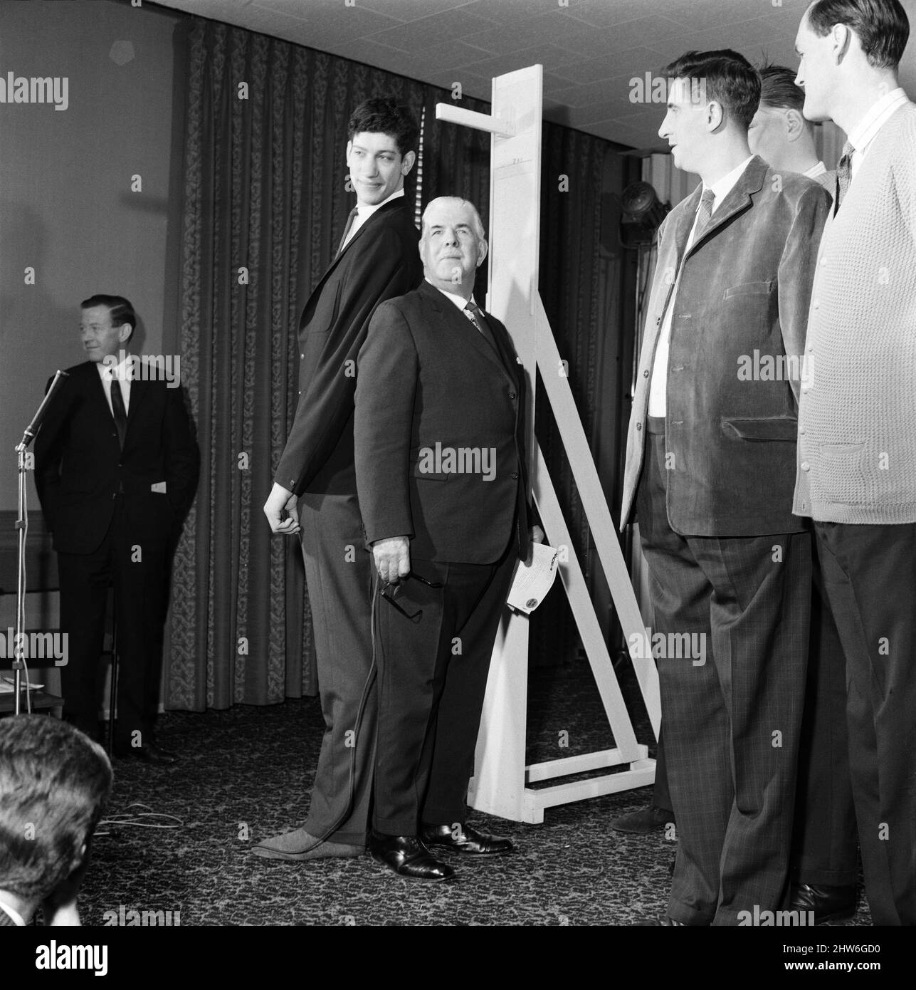 Tallest Man Competition held at the Londoner Hotel, Welbeck Street, London. Winner Mr ...