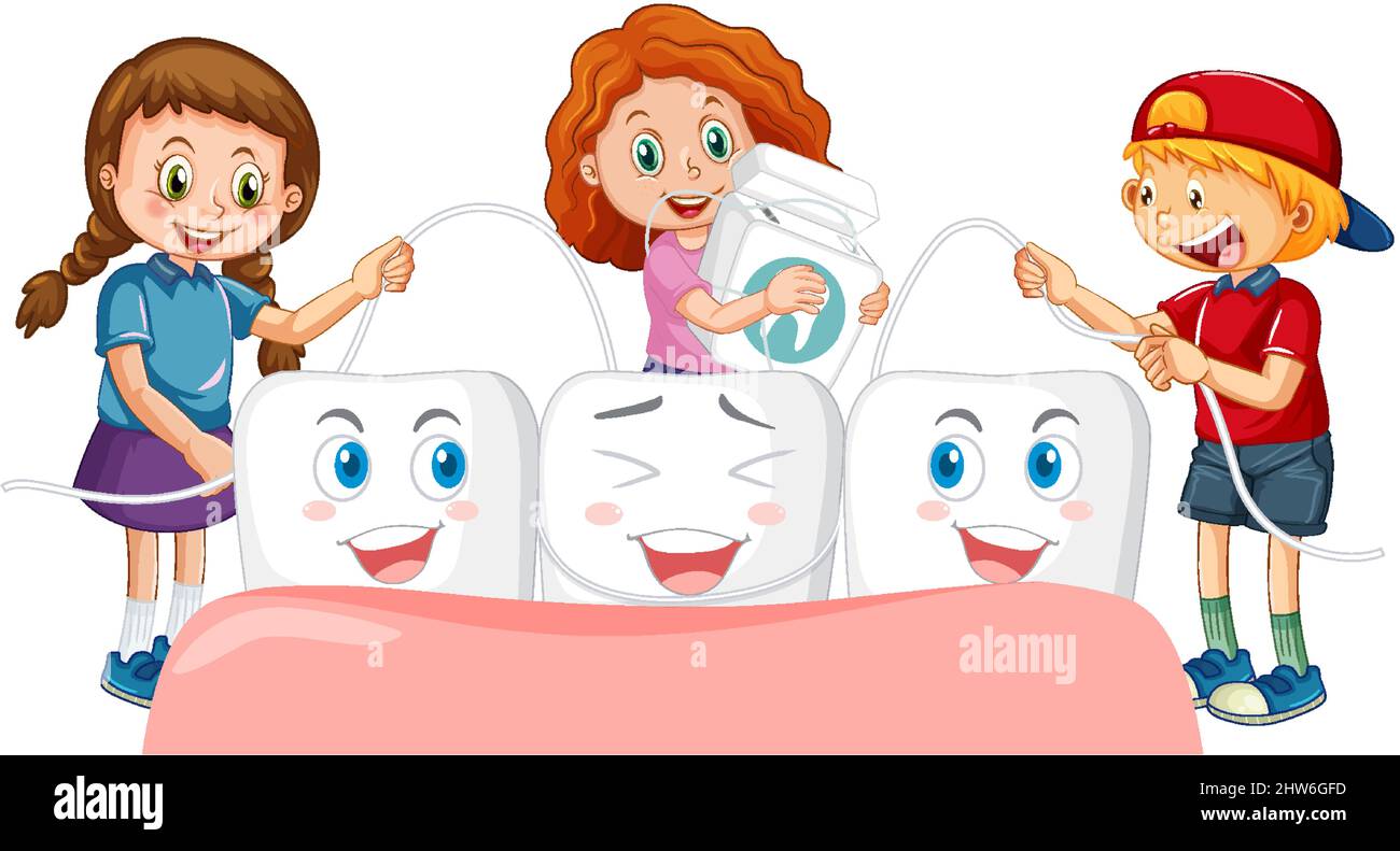 Floss Teeth Clipart