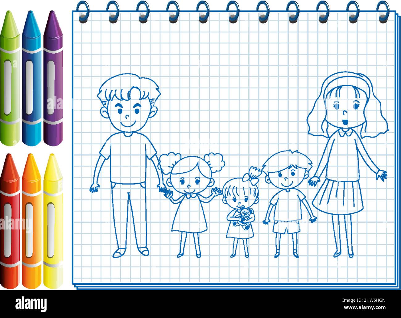 Pad doodle cartoon draw Cut Out Stock Images & Pictures - Alamy