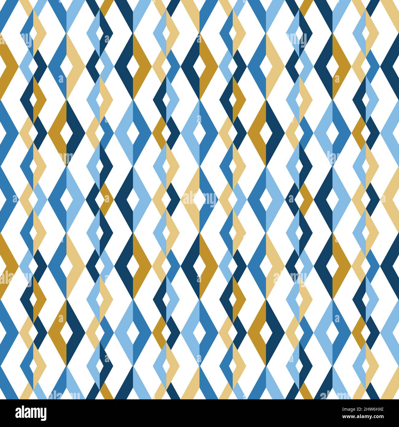 Geometric Mid-Century Modern Style Seamless Pattern Design on White ...