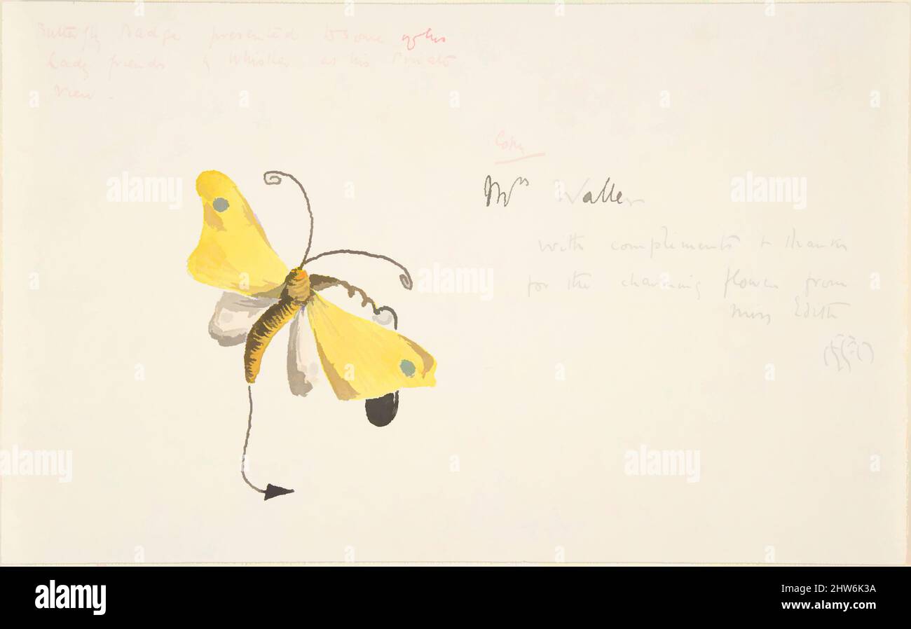 Art inspired by Butterfly Badge, mid-19th–early 20th century, Pen, ink ...