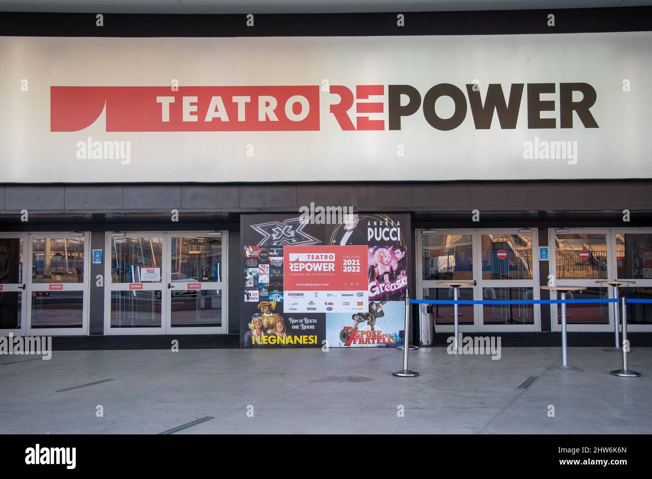 Milan, Italy - march 3 2022 - external view of the arena Repower ...