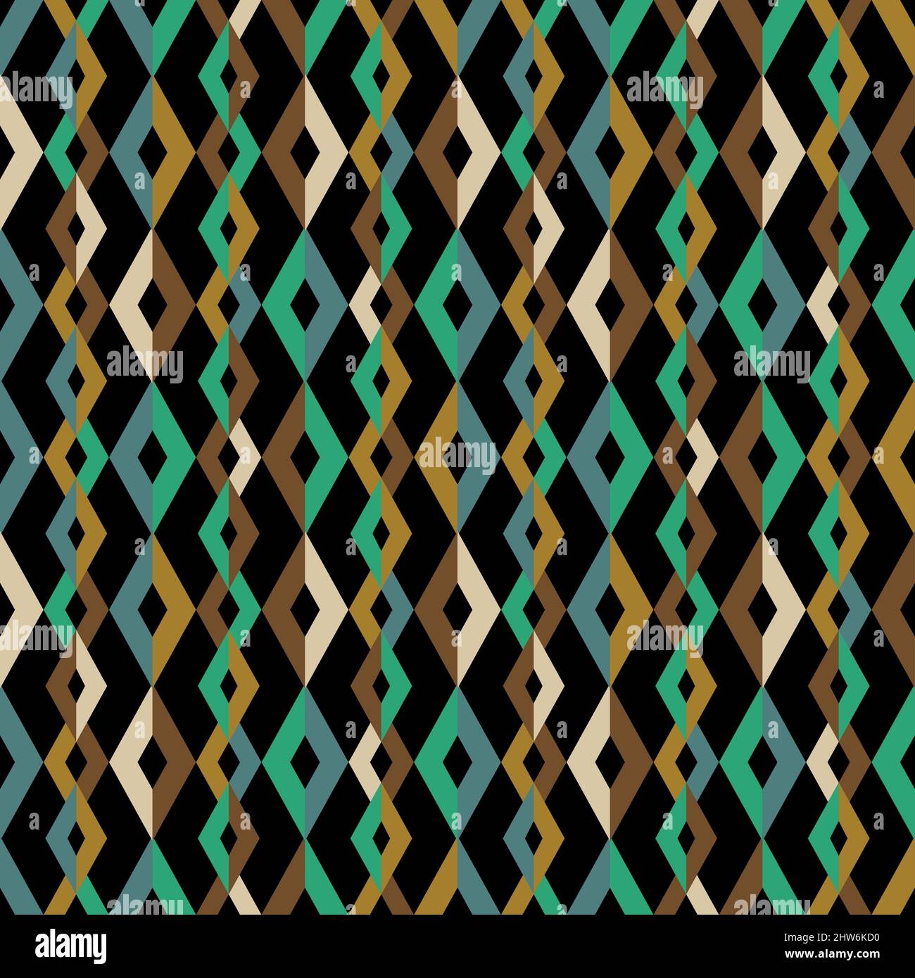 Geometric Mid-Century Modern Style Seamless Pattern Design Stock Vector ...