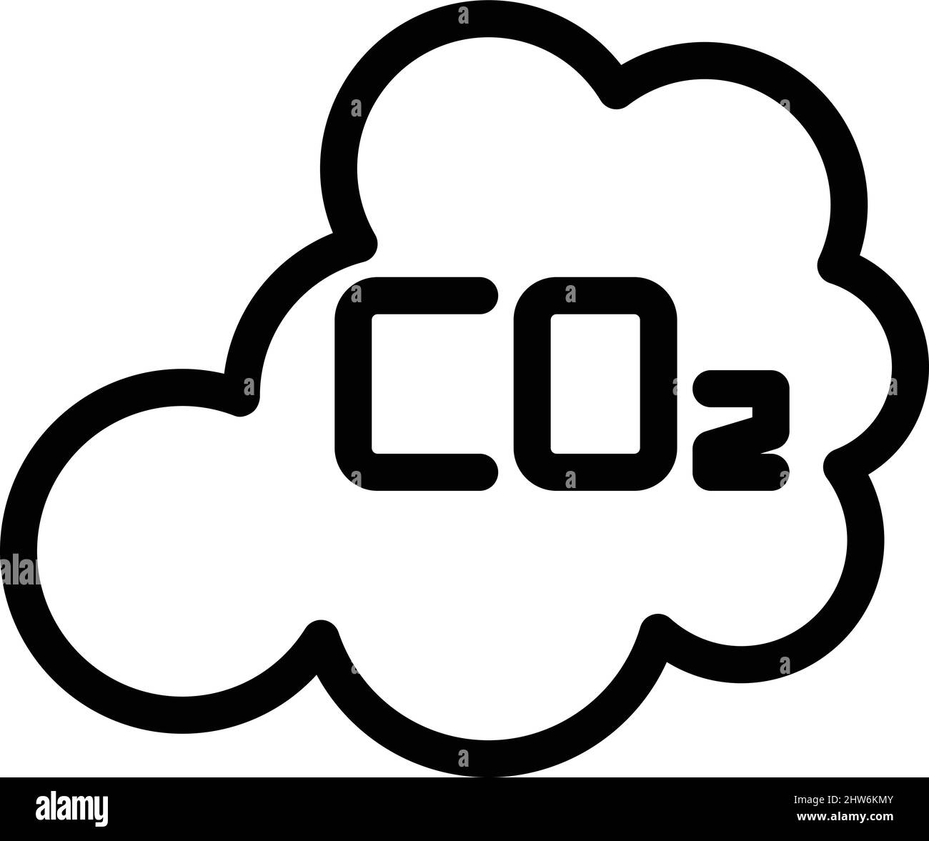 Co2 cloud icon outline vector. Air clean. Filter dust Stock Vector ...