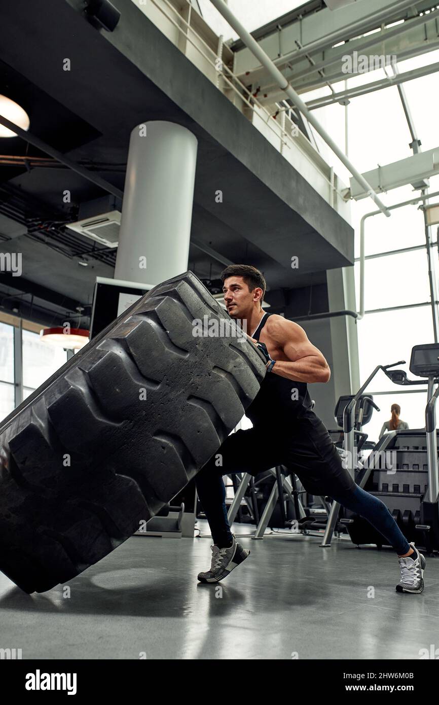Workout battle ropes african american hi-res stock photography and ...