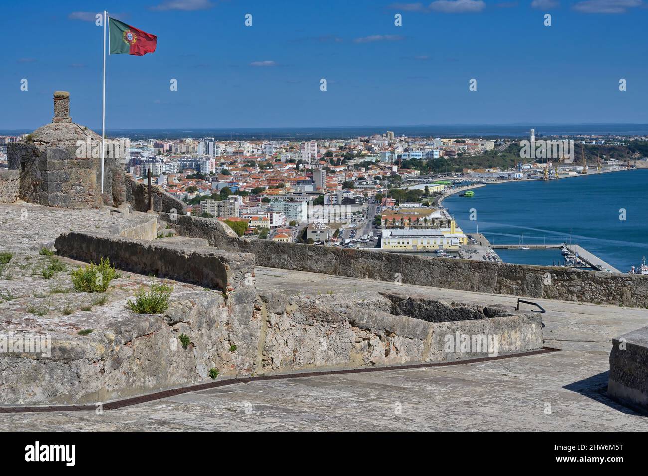 Sao Filipe castle and Setubal city, Setubal, Lisbon Coast, Portugal ...