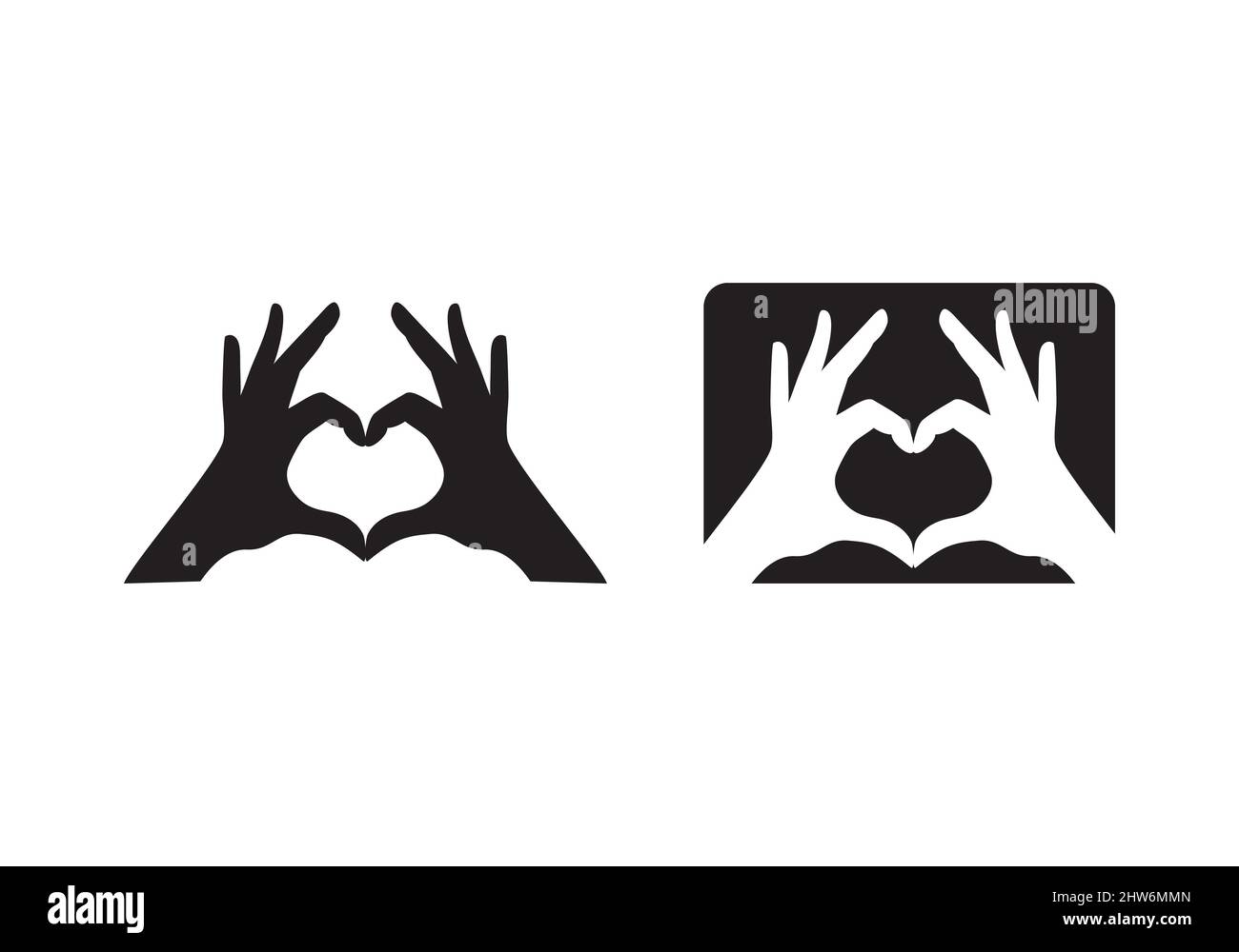 Fingers love logo design illustration vector eps format , suitable for ...