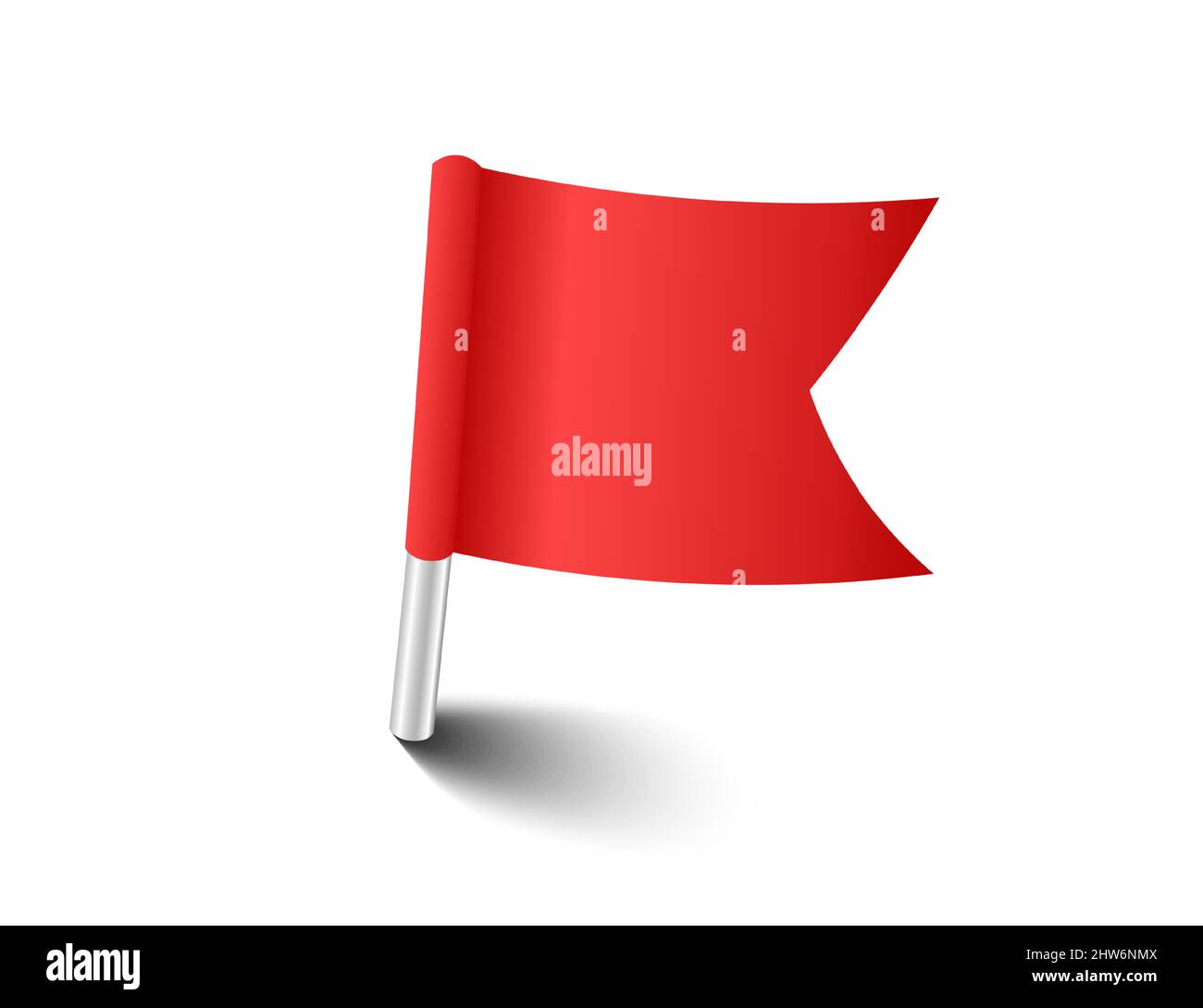 Red pins tacks flags. Attach buttons on needles, pinned office ...