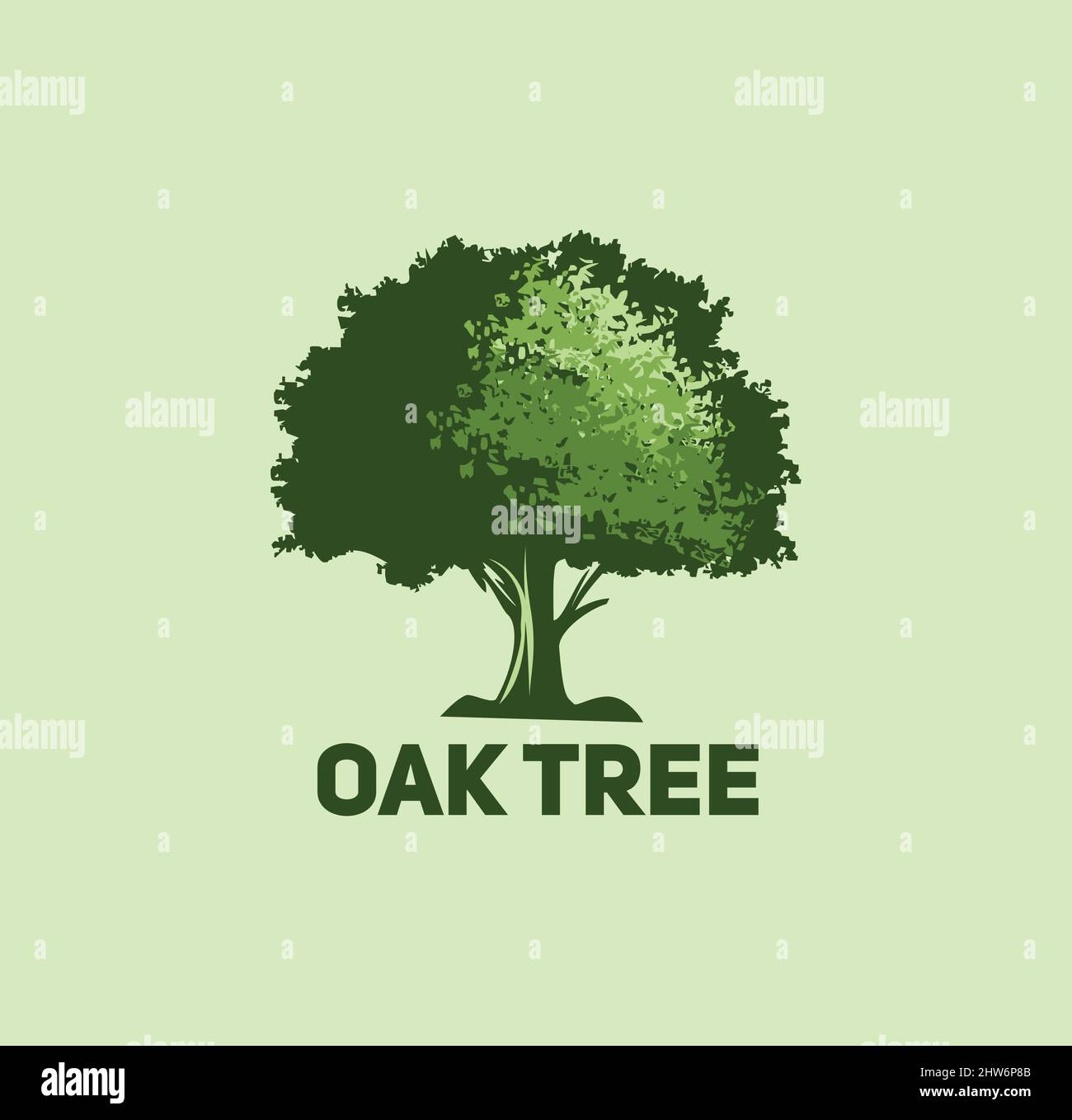 Oak tree logo design illustration vector eps format , suitable for your ...