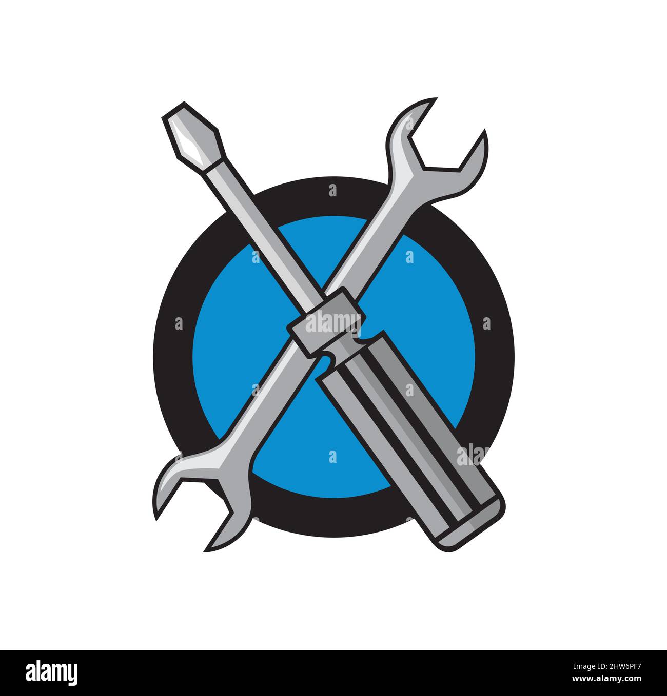 Wrench and screwdriver logo design illustration vector eps format ...