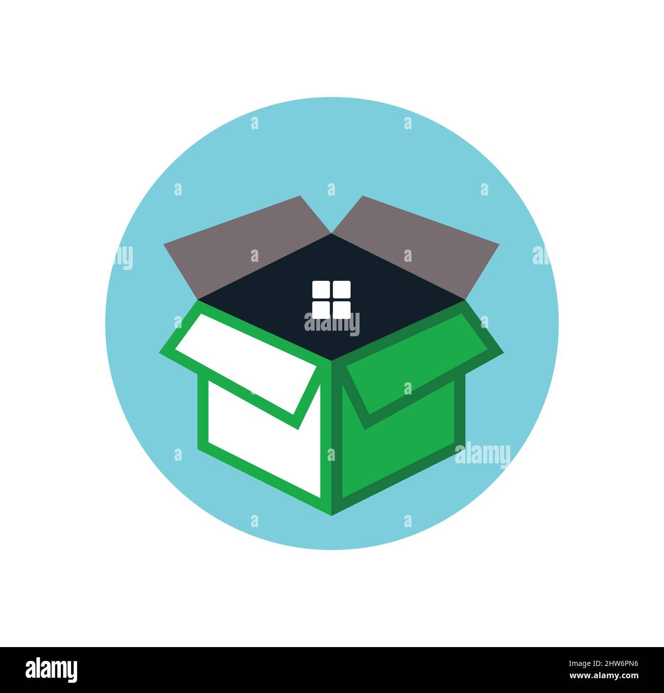 Box house logo design illustration vector eps format , suitable for ...