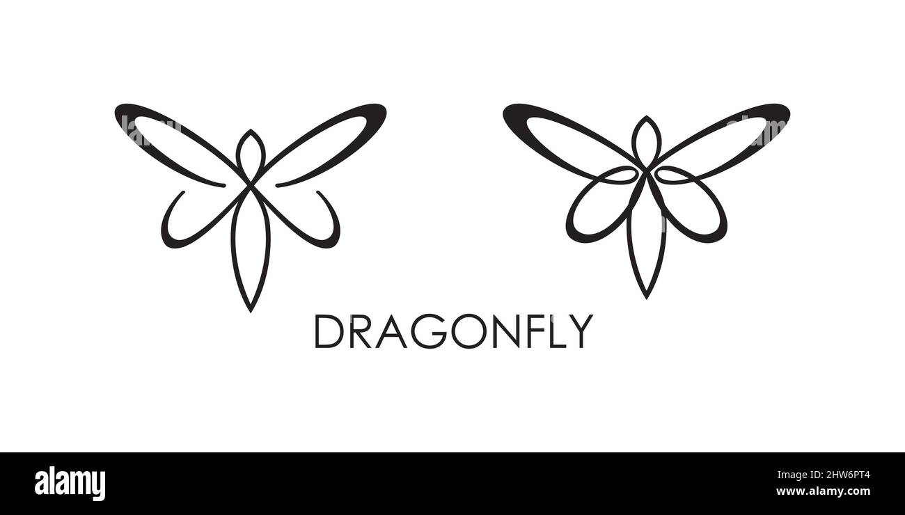 Dragonfly logo design illustration vector eps format , suitable for ...