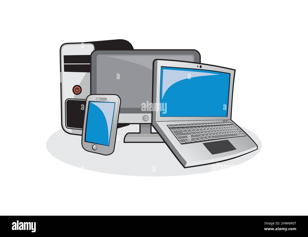 Computer and phone design illustration vector eps format , suitable for ...