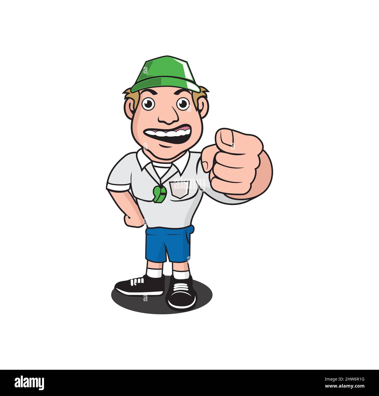 Referee cartoon character design illustration vector eps format ...