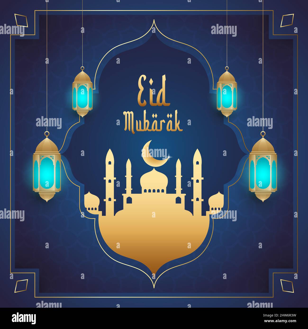 Eid mubarak, Happy Eid al adha, Eid al fitr calligraphy greeting card ...