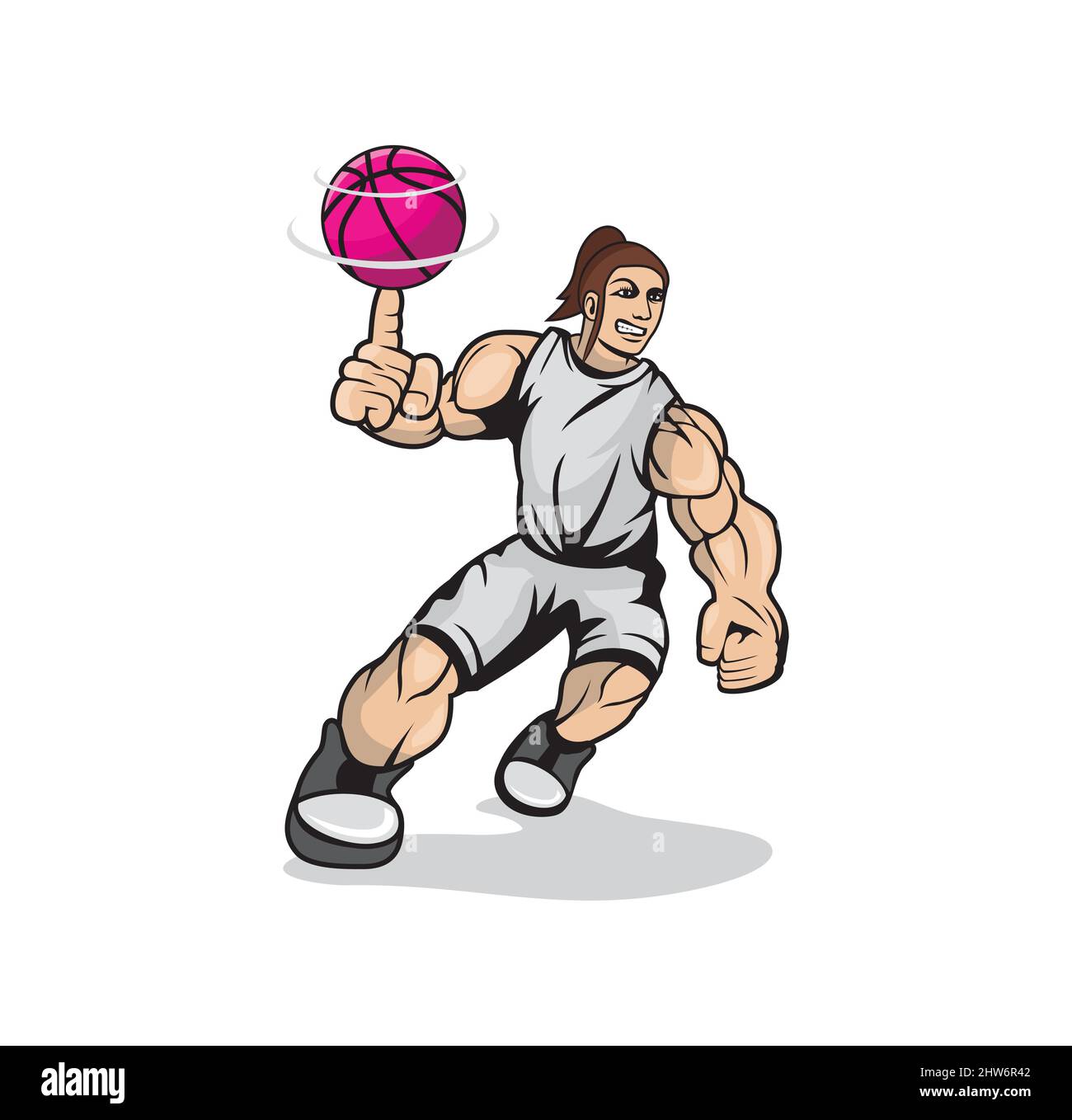 Female hulk playing basketball design illustration vector eps format ...