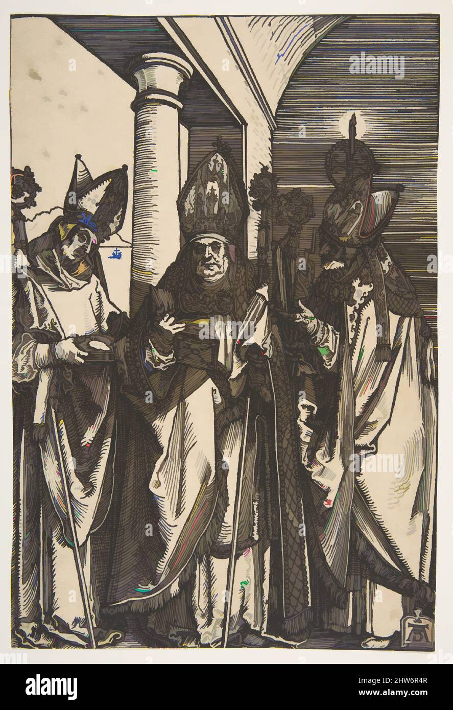 Art inspired by Saints Nicholas, Ulrich and Erasmus, n.d., Woodcut ...