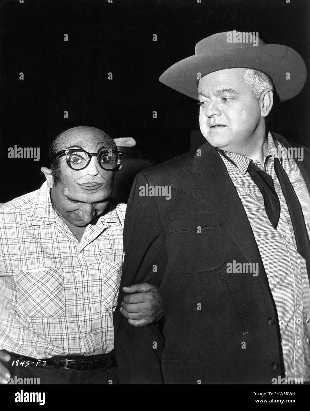 ORSON WELLES with his longtime personal make-up man MAURICE SEIDERMAN ...