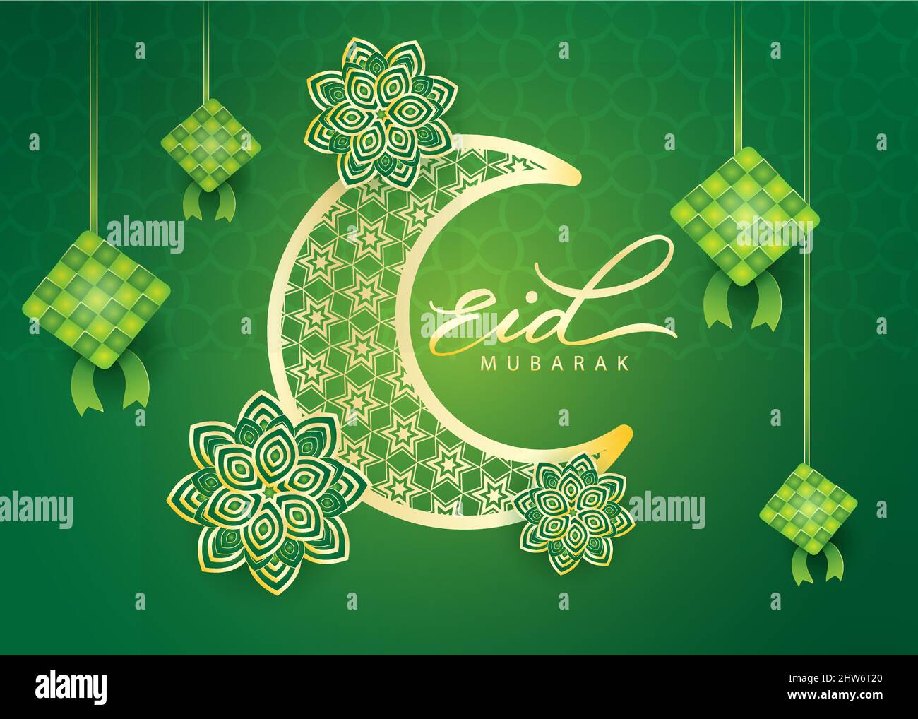 Eid mubarak, Eid al adha, Eid al fitr green islamic vector poster ...