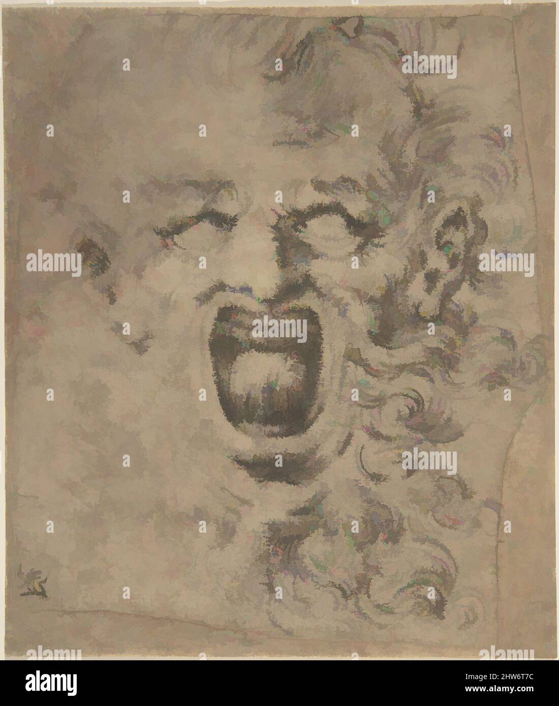 Art inspired by Grotesque Head with Curly Beard, 16th–17th century ...