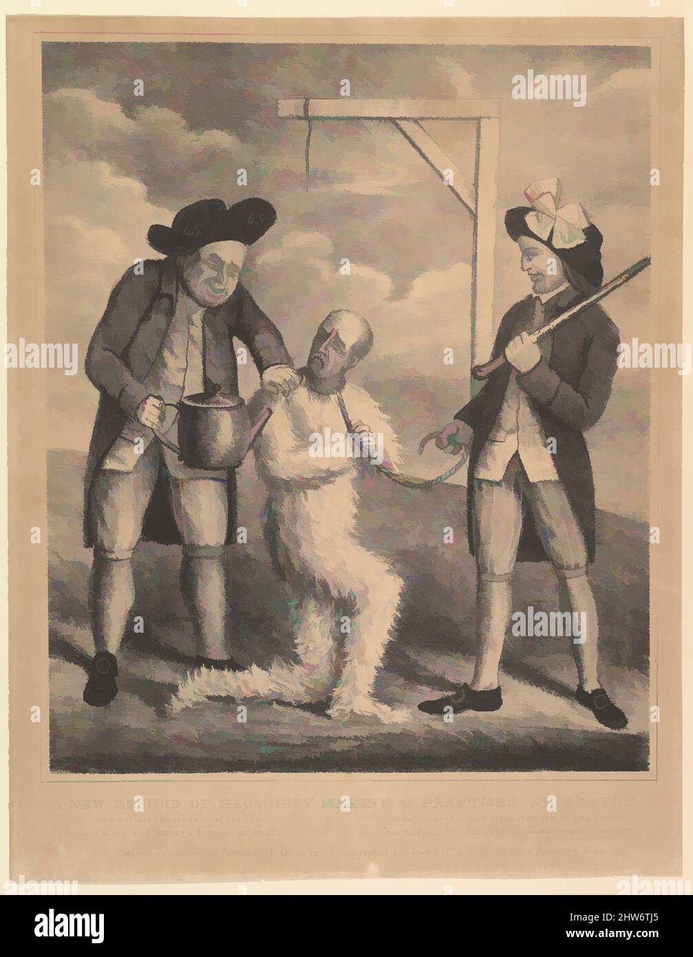 Art inspired by A New Method of Macarony Making, as Practised at Boston ...