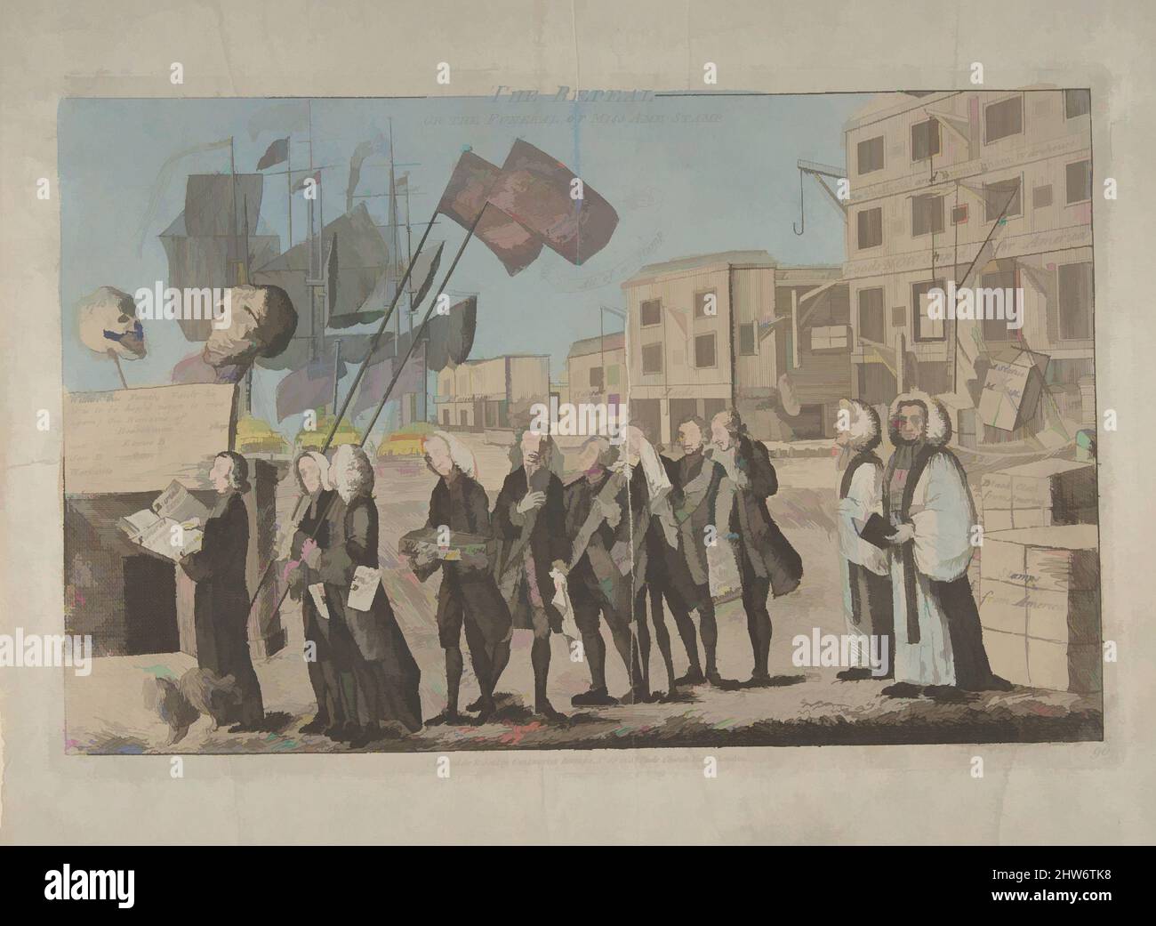 Art inspired by The Repeal, or the Funeral of Miss Ame-Stamp, 1766 ...