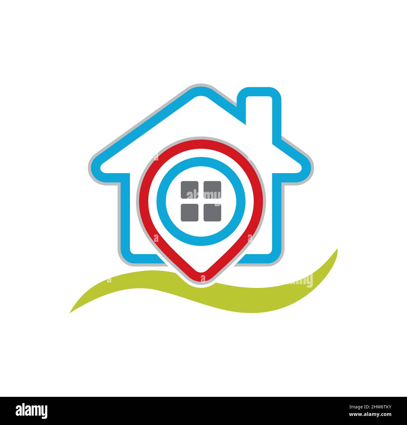 Pin house logo design illustration vector eps format , suitable for ...
