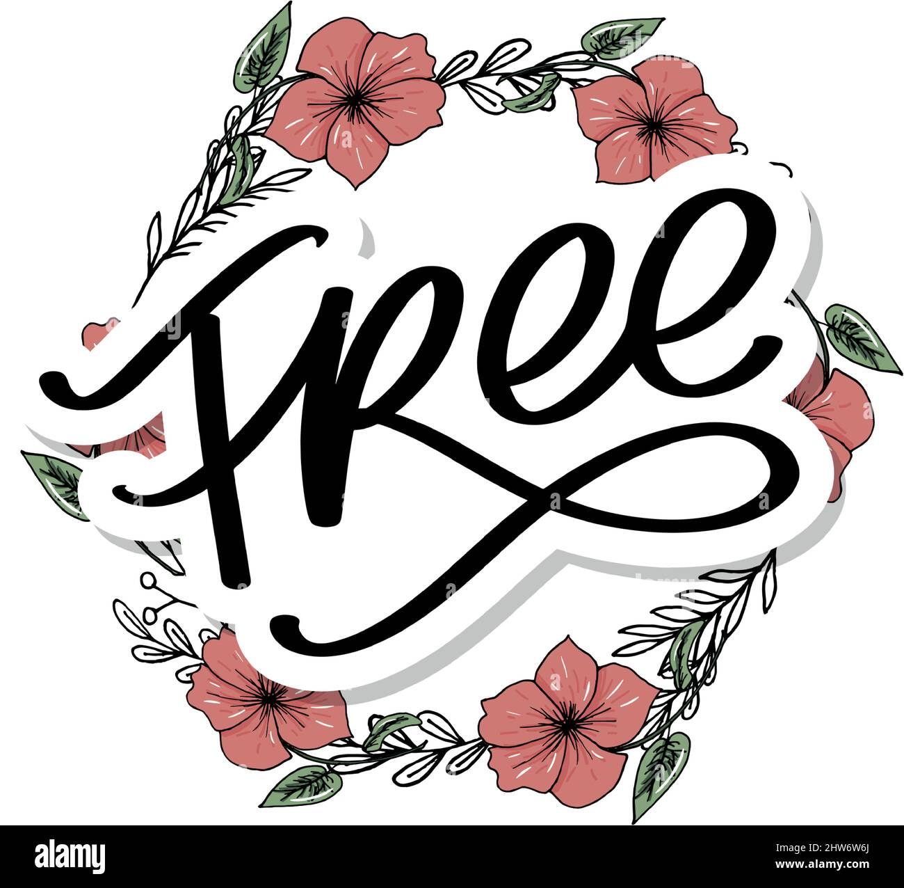 Free hand written lettering. Vector calligraphy Stock Vector Image ...