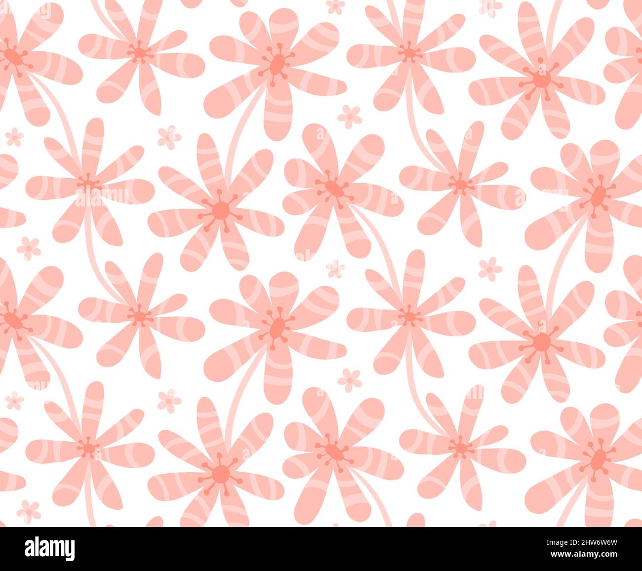 PInk pastel flower seamless pattern. Vector illustration Stock Vector ...