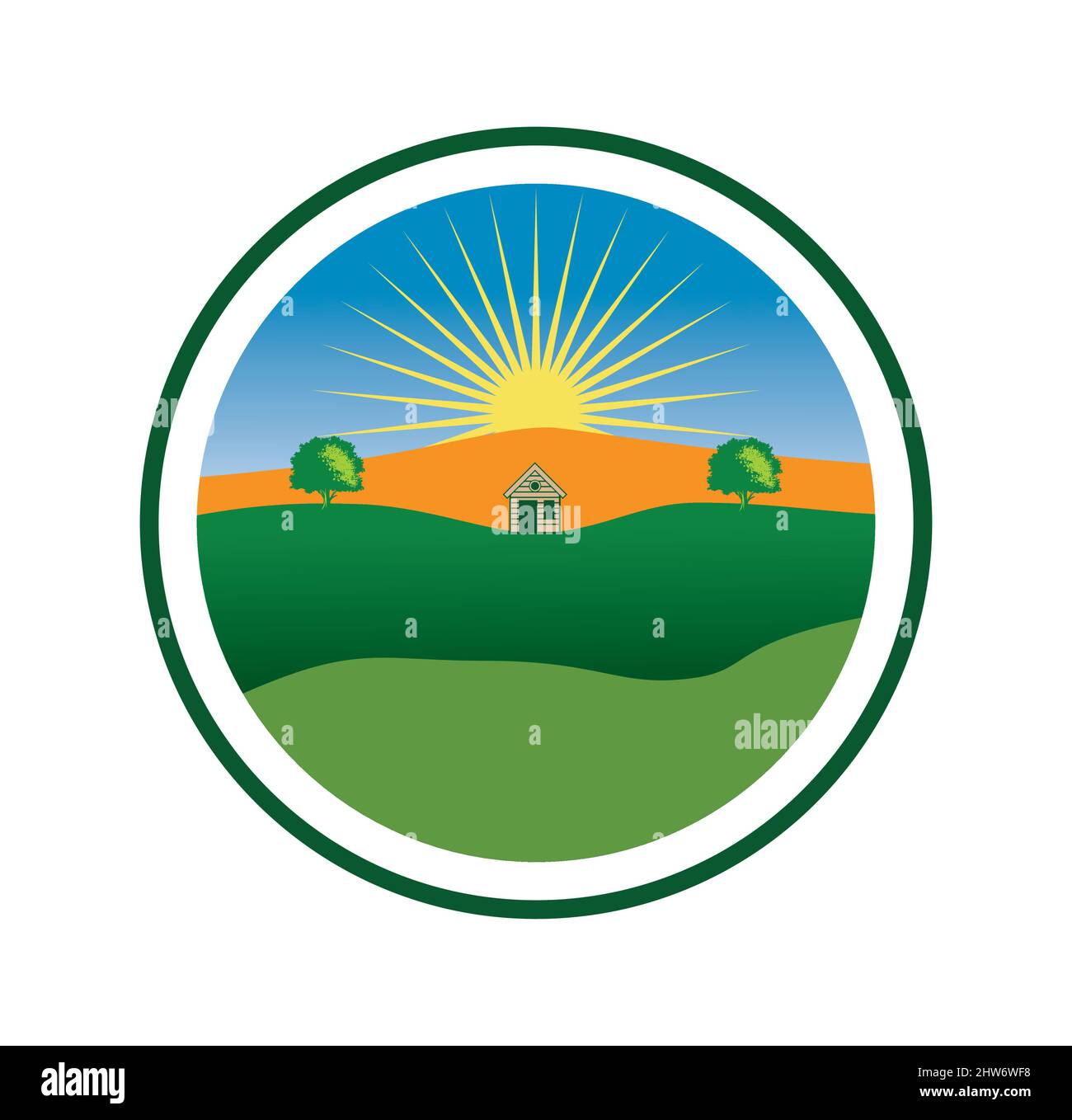 Farm logo design illustration , suitable for your design needs, T-shirt ...