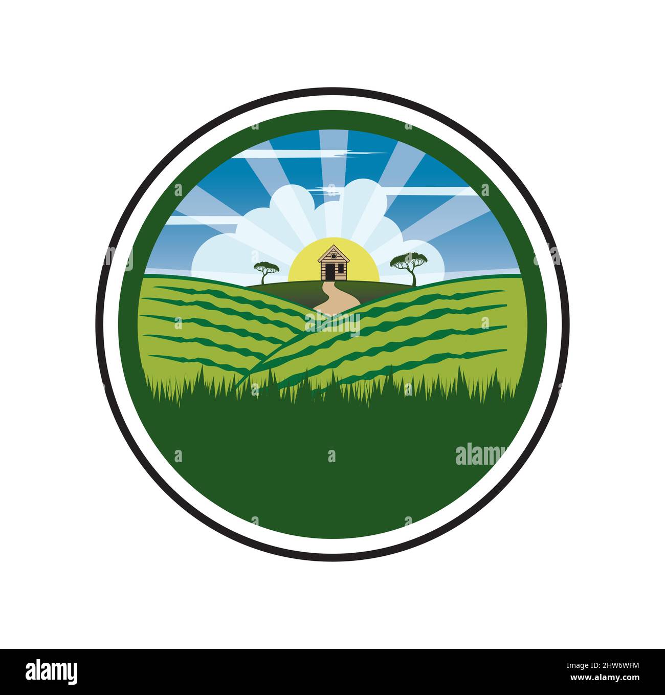 Farm logo design illustration , suitable for your design needs, T-shirt ...