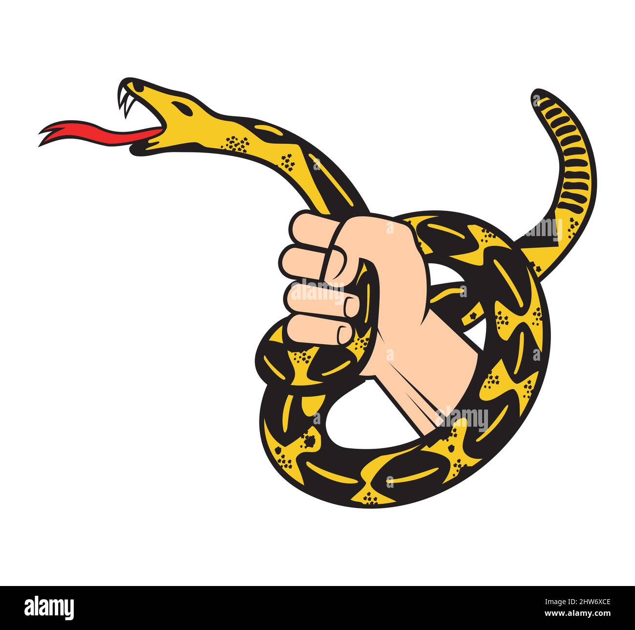 Holding snake design illustration vector eps format , suitable for your ...