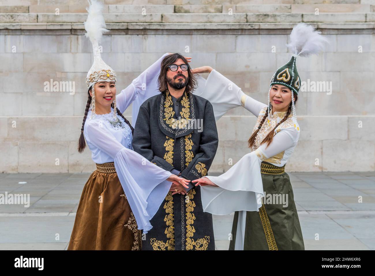 London, UK. 4th Mar, 2022. Artist Firouz Farman Farmaian (pictured) has ...