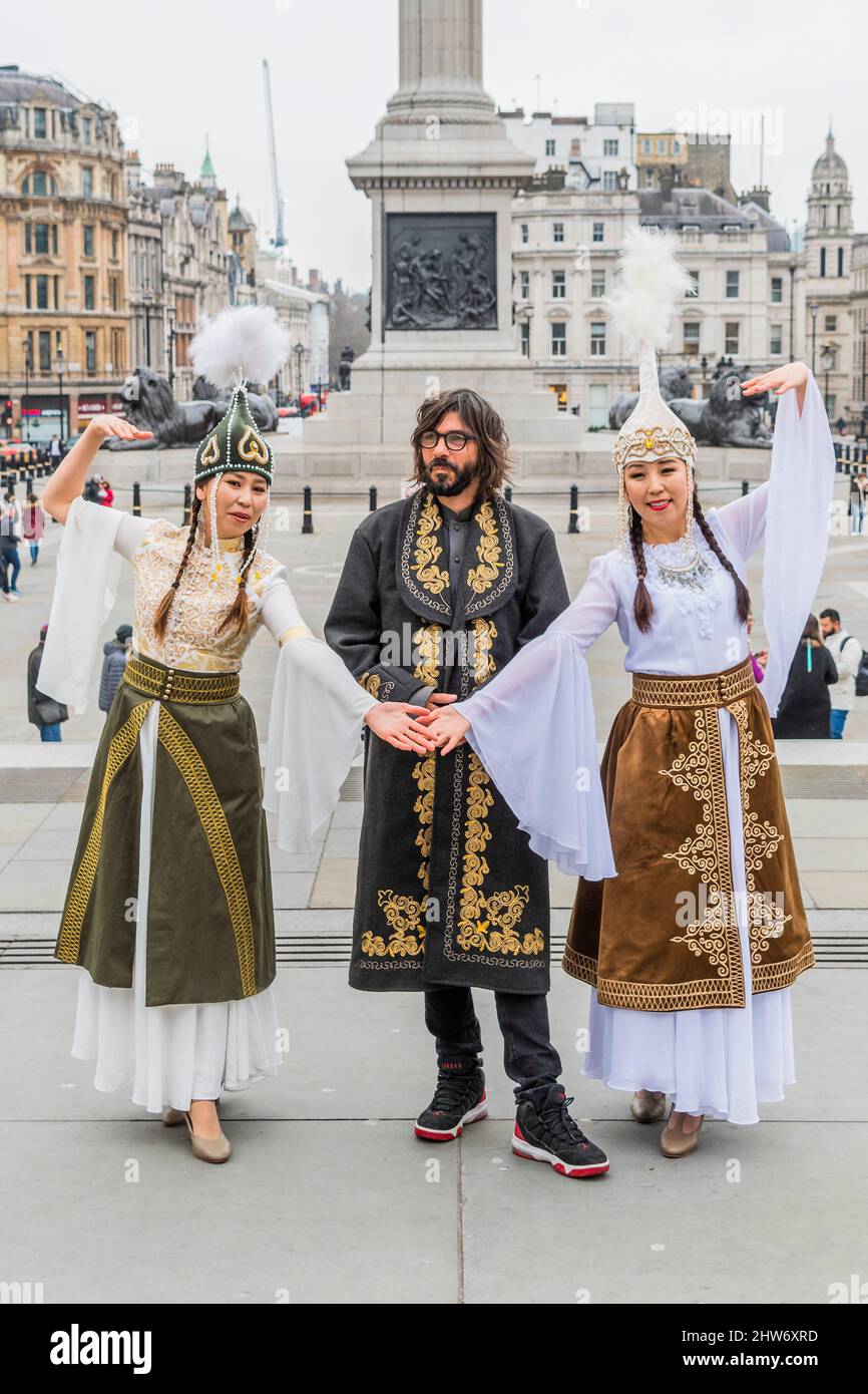 London, UK. 4th Mar, 2022. Artist Firouz Farman Farmaian (pictured) has ...