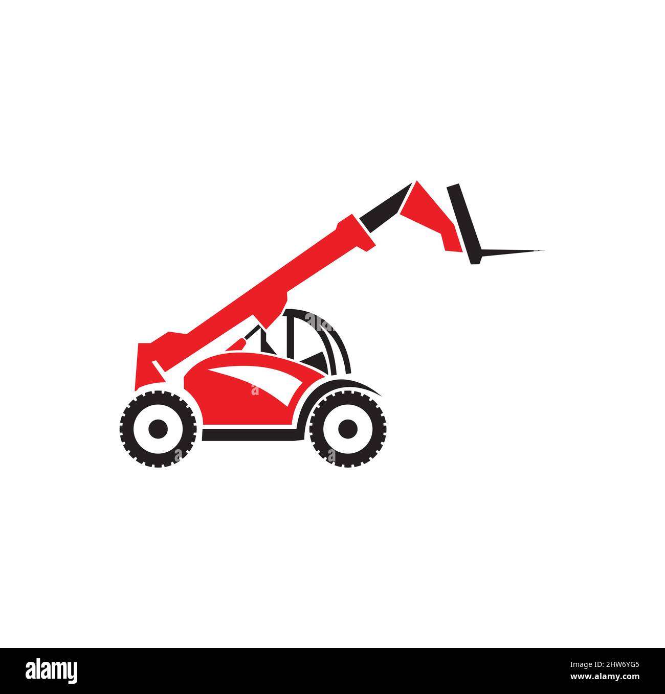 Tele handler vehicle design illustration vector eps format , suitable ...