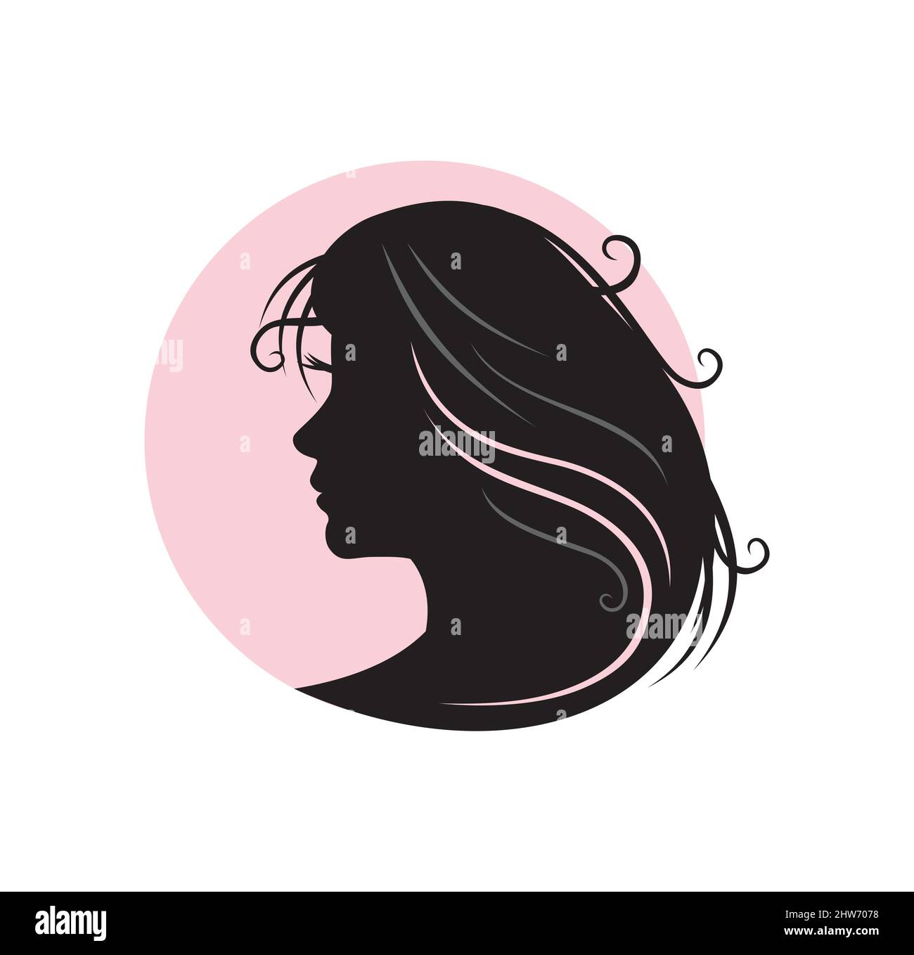 Beautiful Woman head design illustration vector eps format , suitable ...