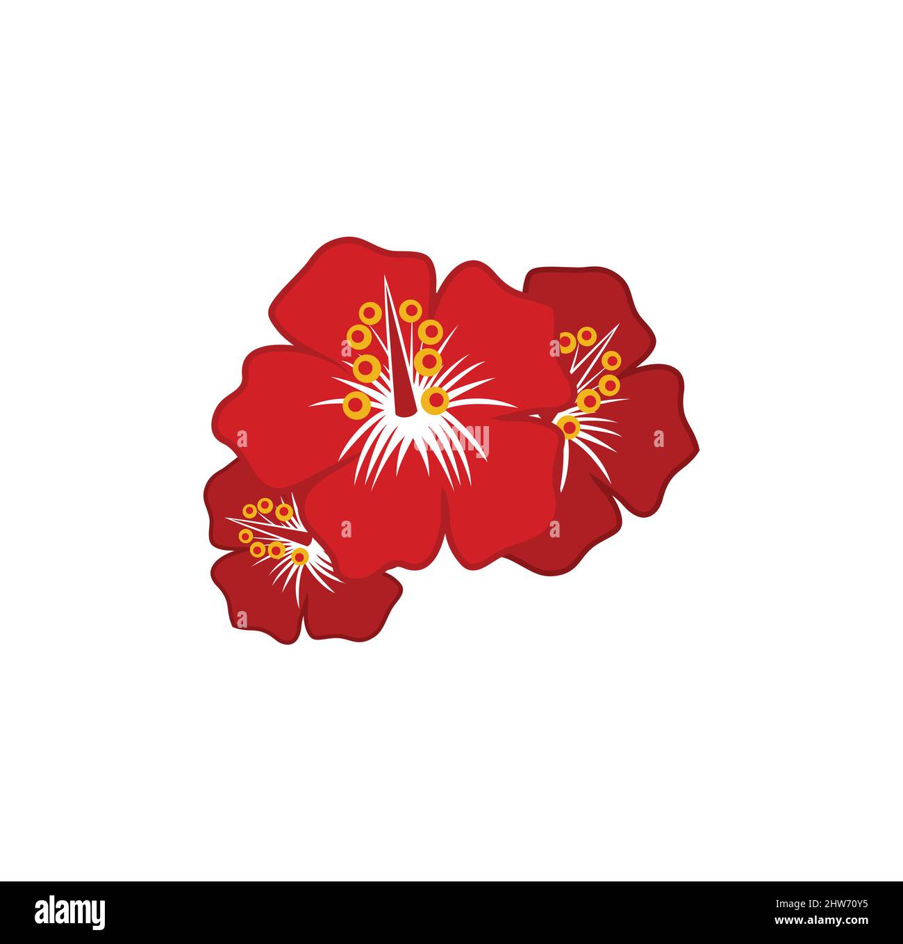 Hibiscus flower design illustration vector eps format , suitable for ...
