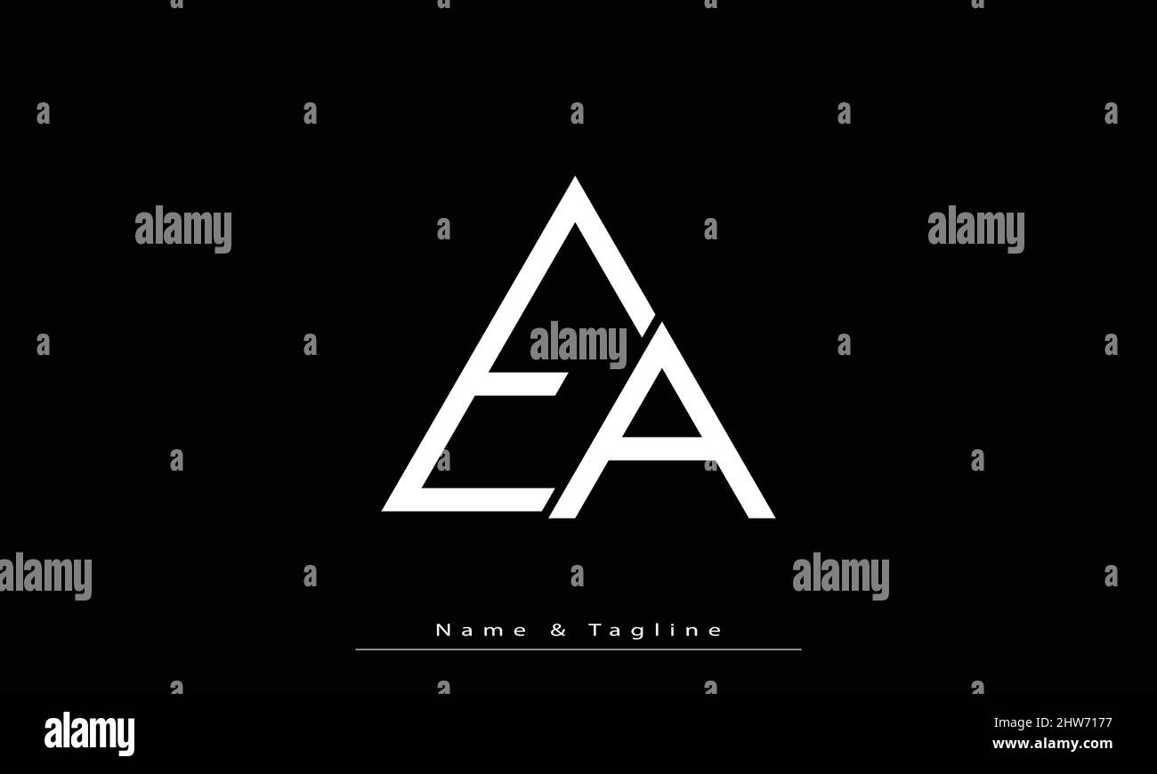 Alphabet letters Initials Monogram logo EA , AE Stock Vector Image ...