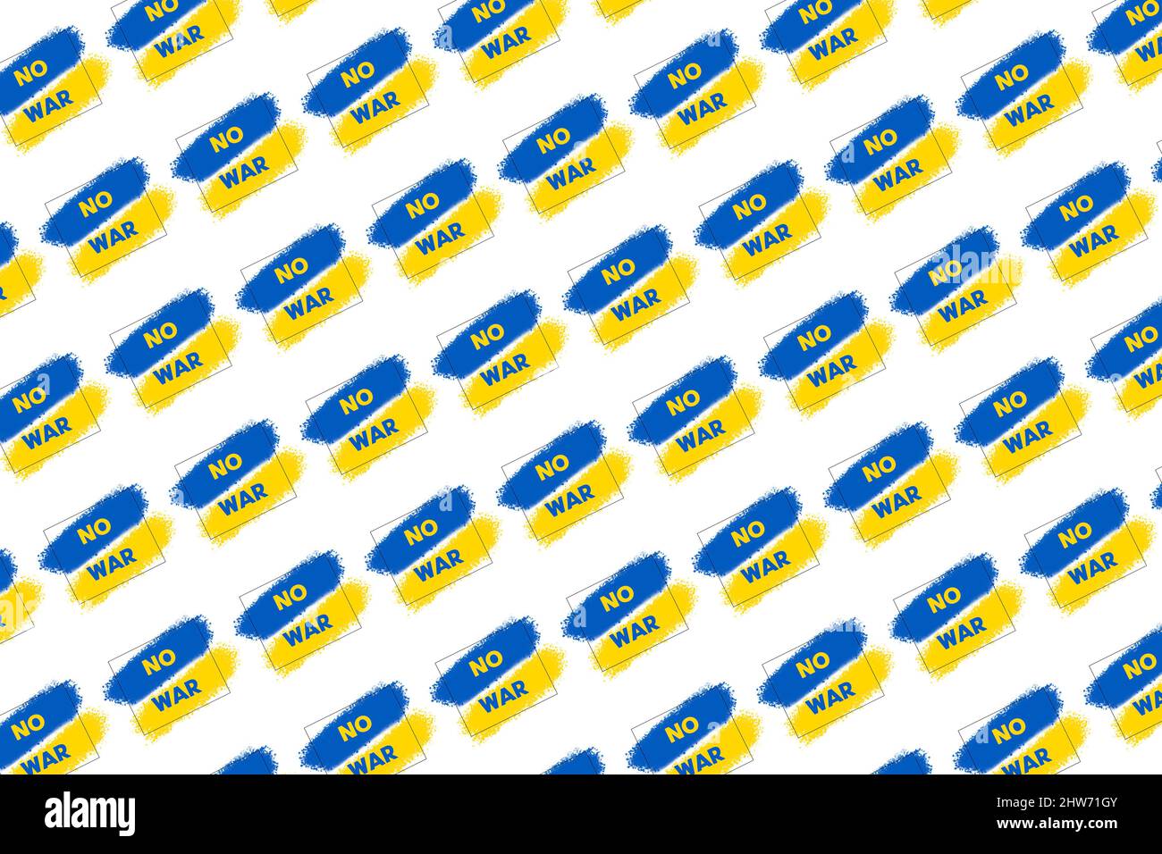 Ukraine flag hand painted pattern Stock Photo - Alamy