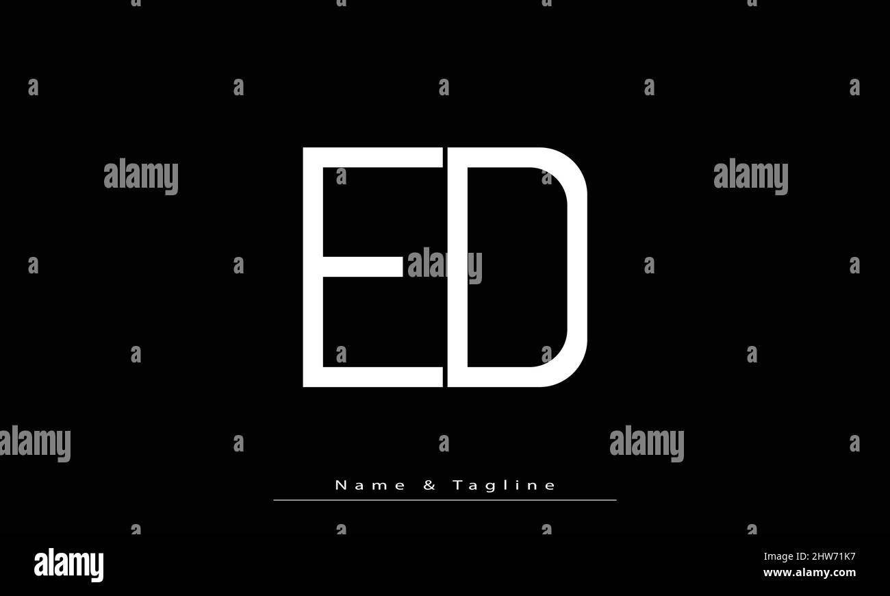 Ed logo design Black and White Stock Photos & Images - Alamy