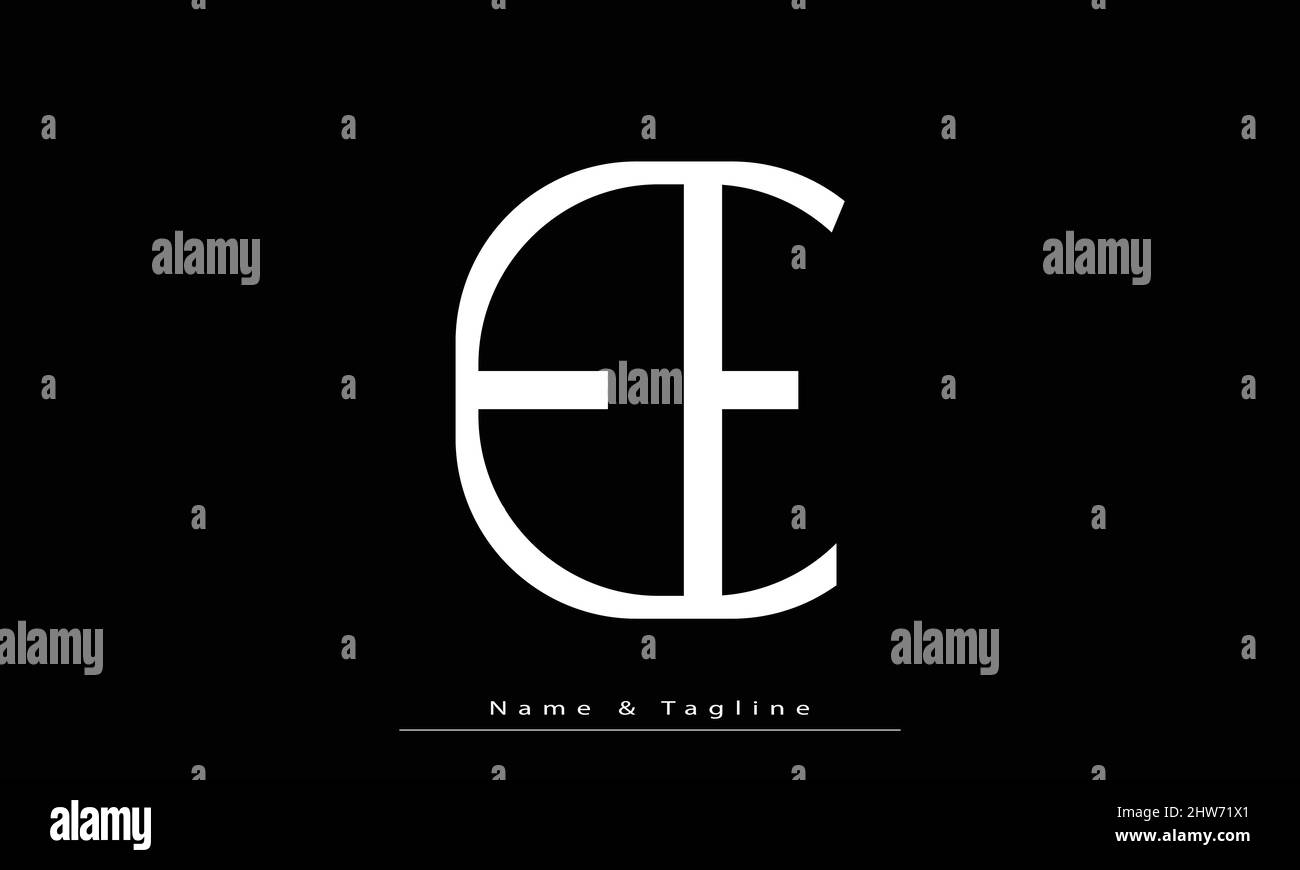 Ee modern logo Black and White Stock Photos & Images - Alamy