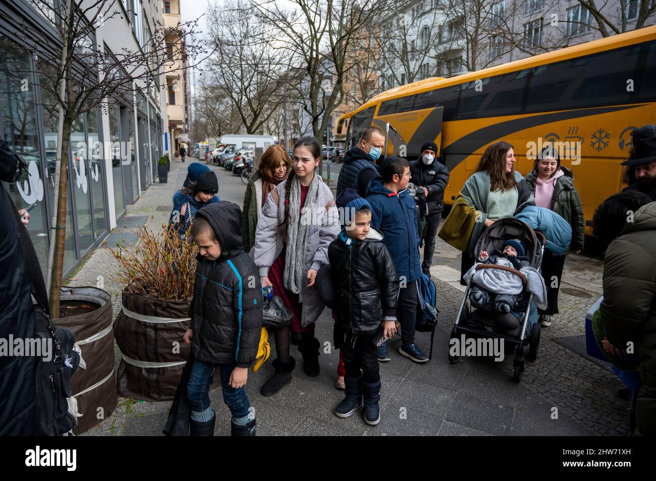 Berlin, Germany. 04th Mar, 2022. Refugee children from Odessa go to a ...