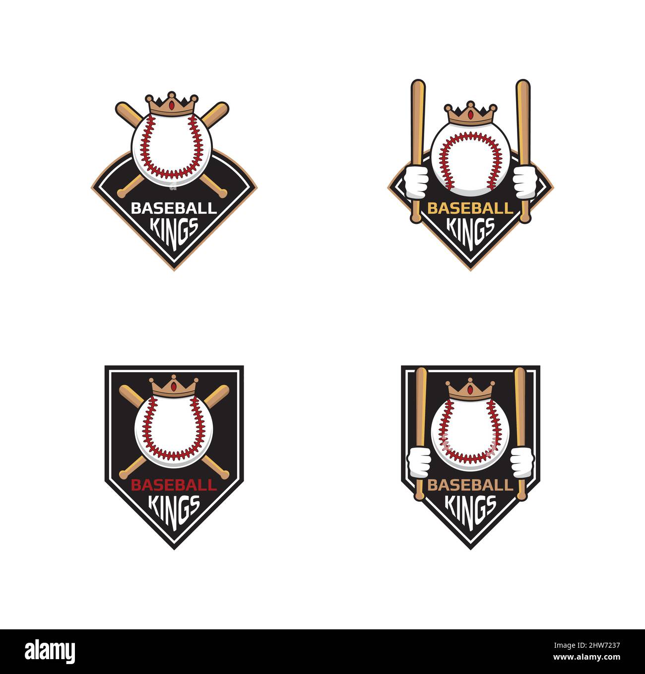 Baseball king logo design illustration vector eps format , suitable for ...
