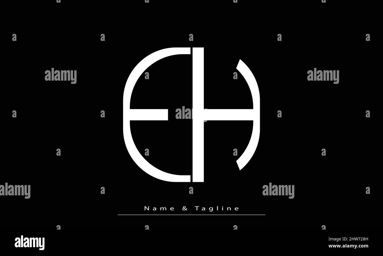 Alphabet letters Initials Monogram logo EH , HE Stock Vector Image ...