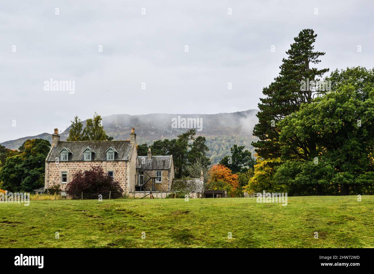 Beautiful shot of residential buildings in a rural area Stock Photo - Alamy