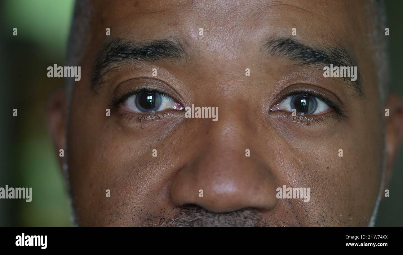 Person surprised reaction closeup eyes macro face shock emotion Stock ...