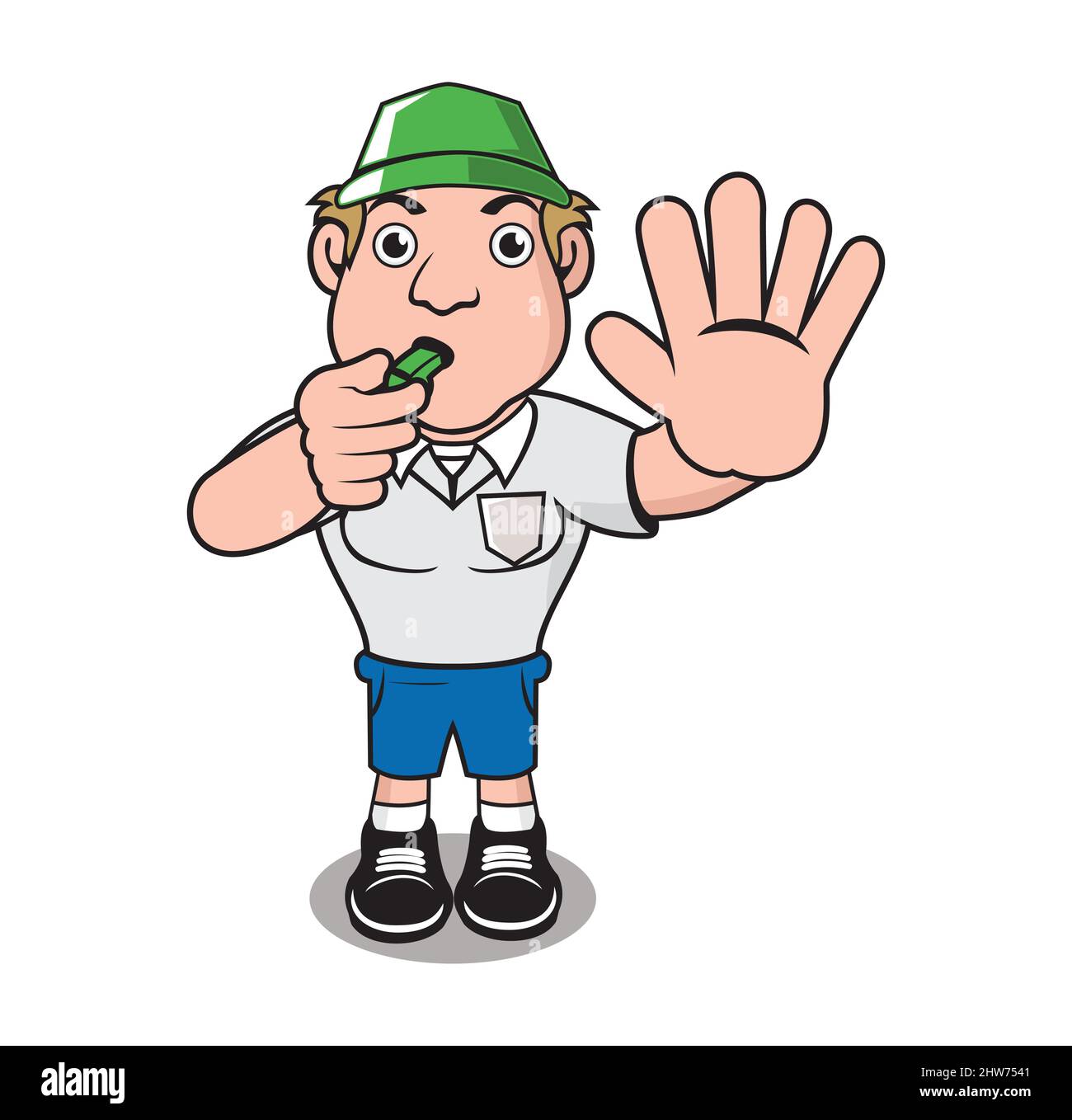 Referee cartoon character design illustration vector eps format ...