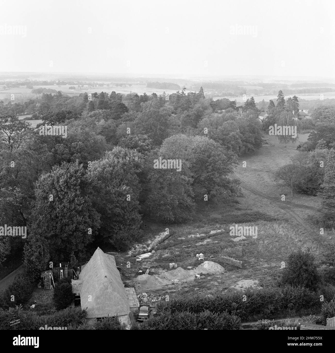 The view from Stratton's Folly, Little Berkhamsted, Hertfordshire. 21st ...