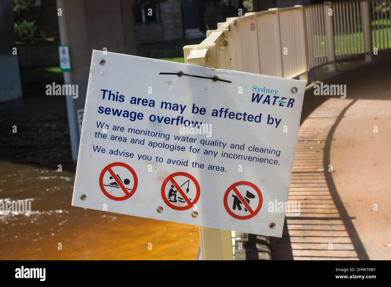 Sewage overflow sign hi-res stock photography and images - Alamy